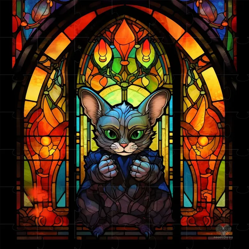 Stained Glass Creatures Midjourney Prompt | PromptBase