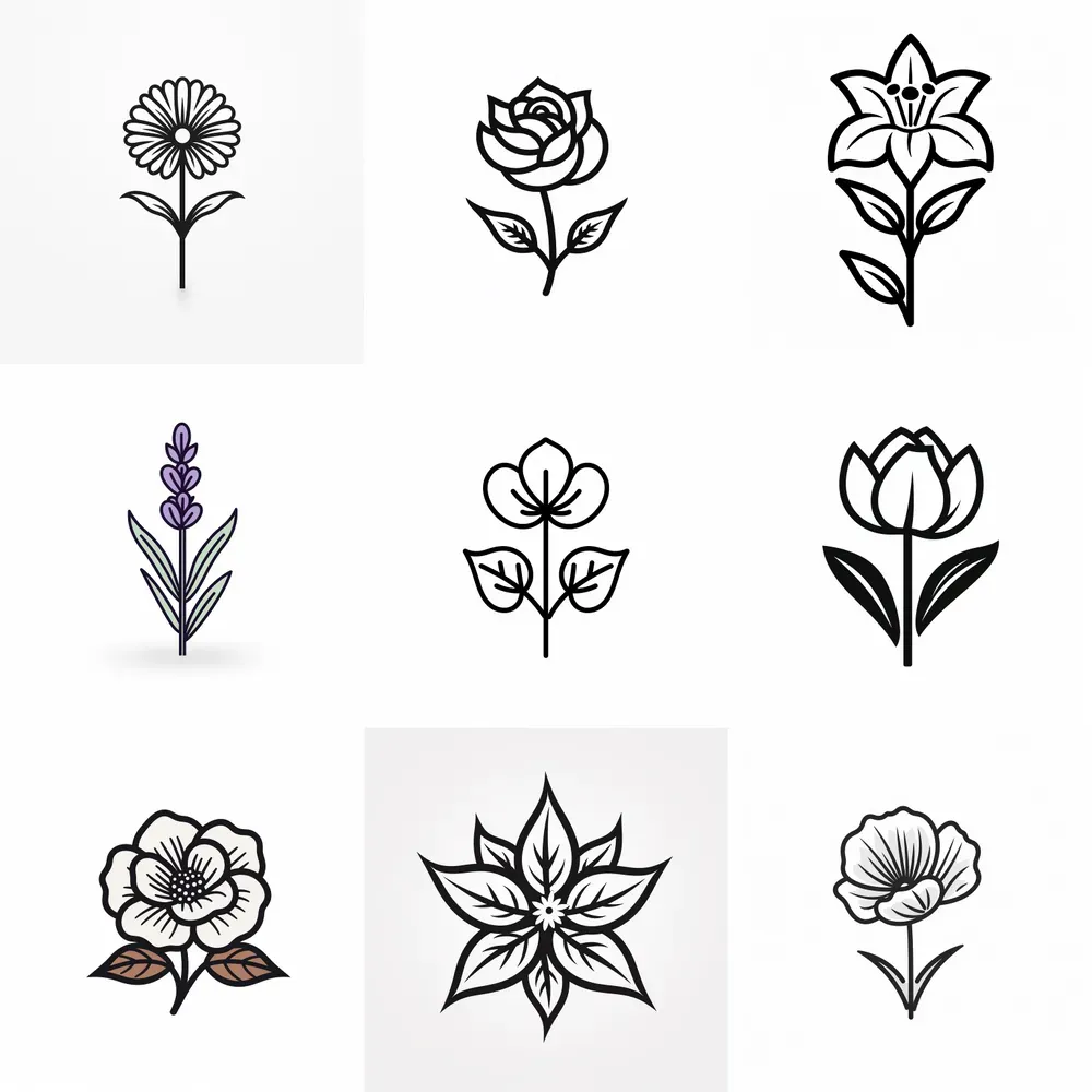 Simple Svg Line Art Silhouette Cliparts Midjourney Prompt | PromptBase