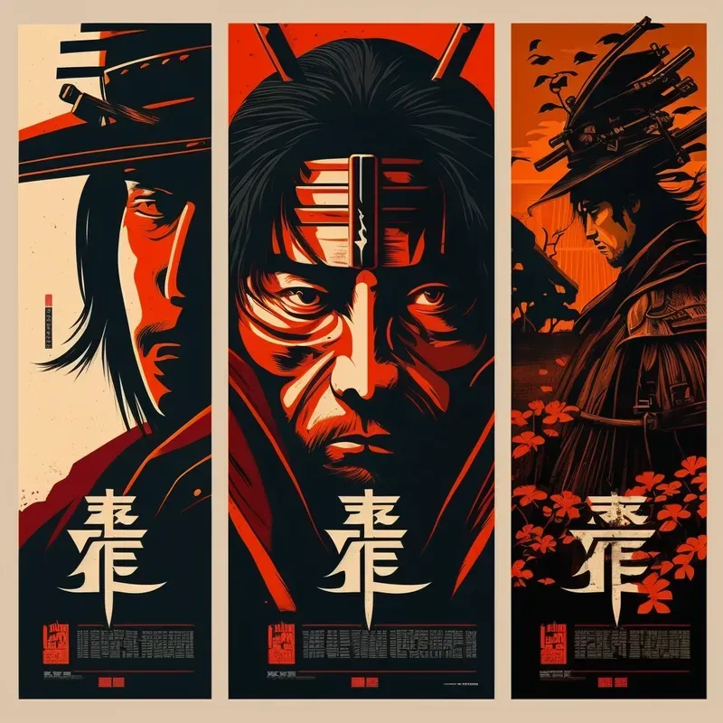 Retro Contrast Movie Posters Midjourney Prompt | PromptBase