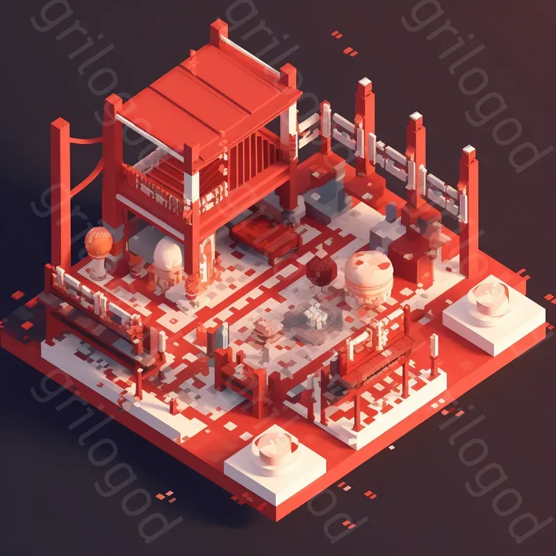 Isometric Landmarks Midjourney Prompt | PromptBase