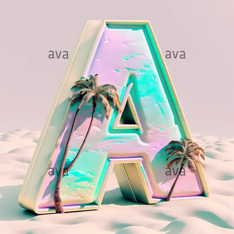 Vaporwave Letters Midjourney Prompt | PromptBase