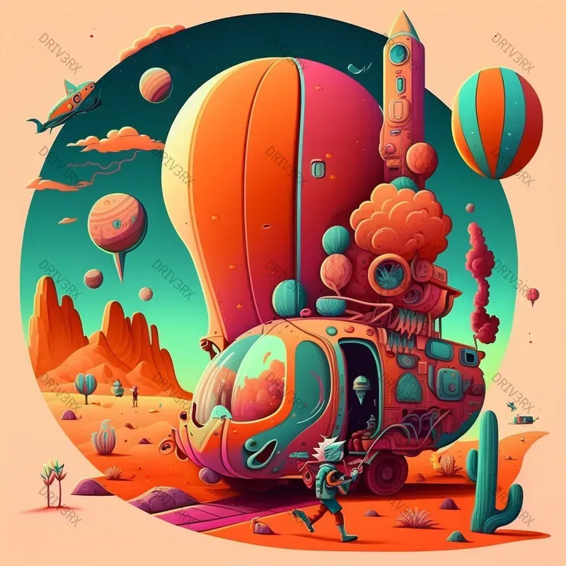 Cute And Quirky Cartoon Illustration Midjourney Prompt | PromptBase