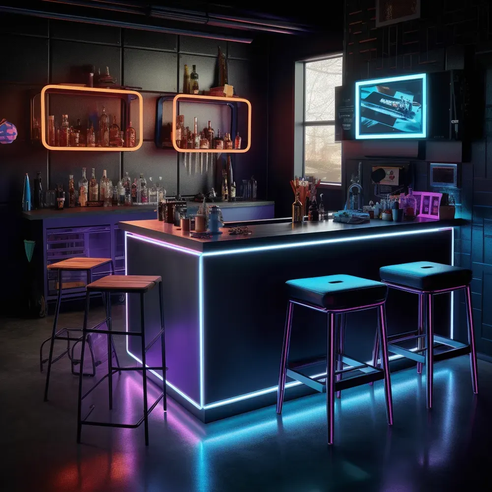 Cyberpunk Furniture Photographs Midjourney Prompt | PromptBase