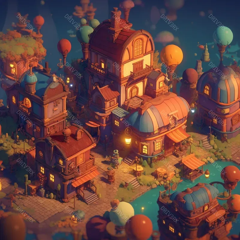 3D Isometric Game Levels Midjourney Prompt | PromptBase