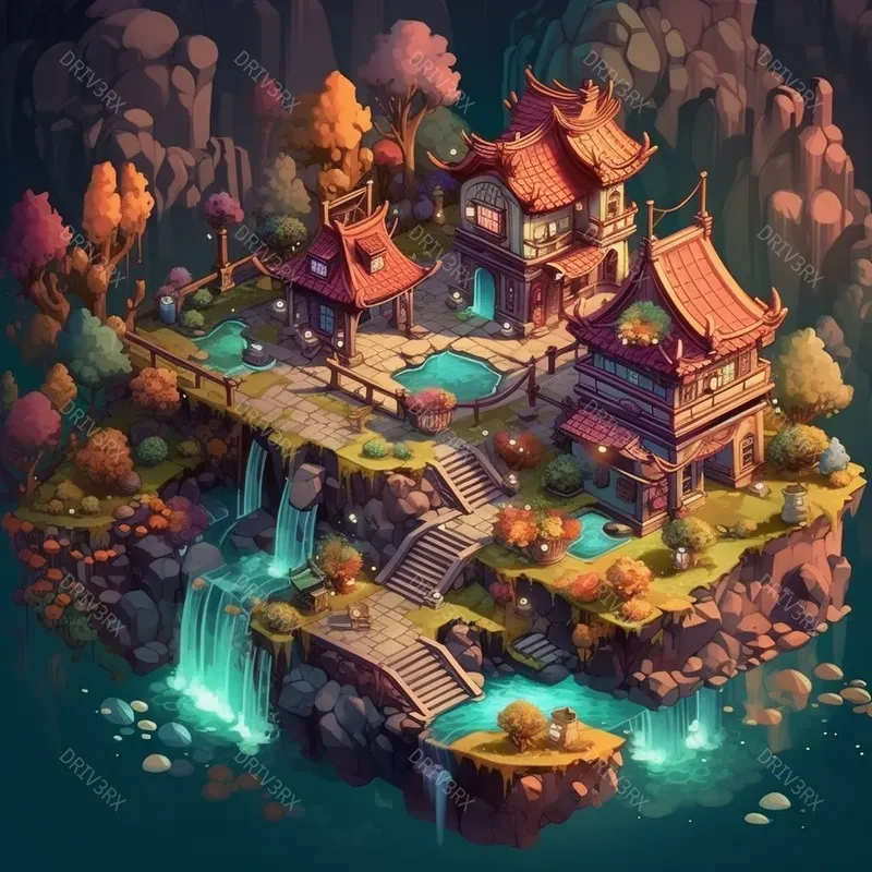 3D Isometric Game Levels Midjourney Prompt | PromptBase