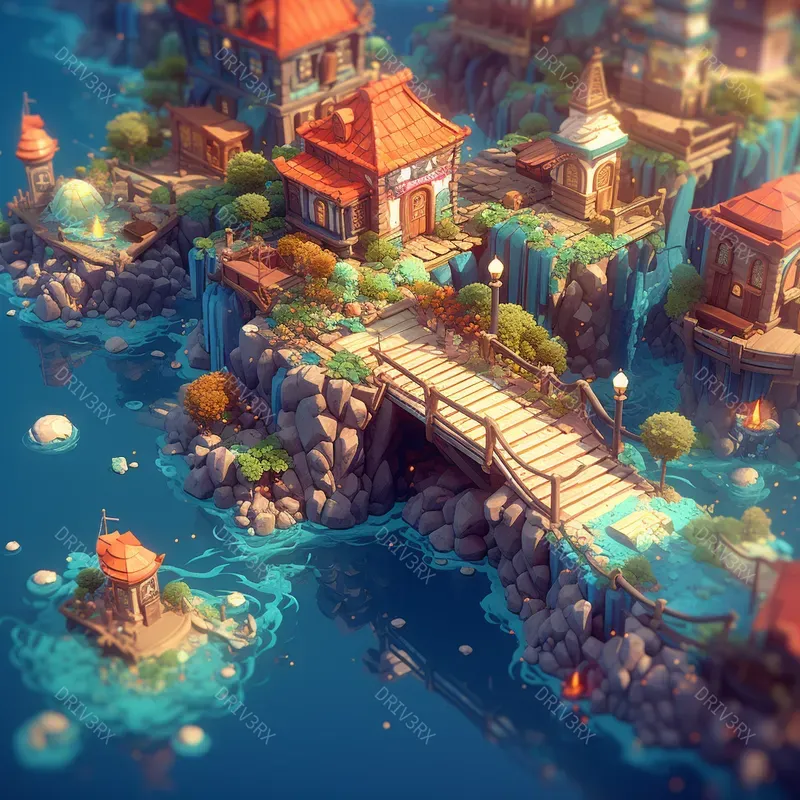 3D Isometric Game Levels Midjourney Prompt | PromptBase