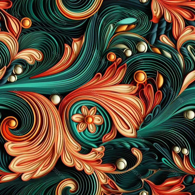 Soutache Pattern Art Midjourney Prompt | PromptBase