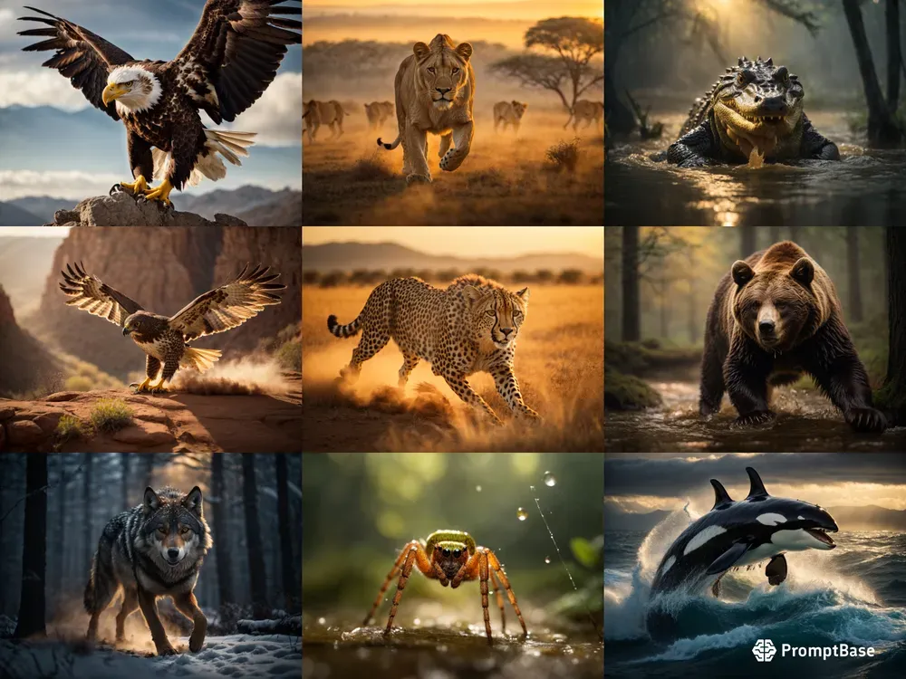 Wildlife Dynamic Action Shots Leonardo Ai Prompt | PromptBase