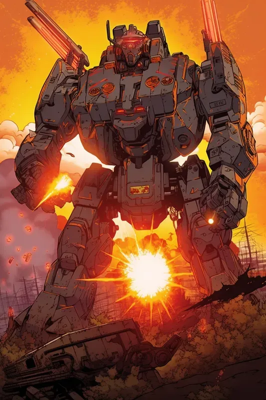 Battletech Anime Poster Customizable Midjourney Prompt | PromptBase