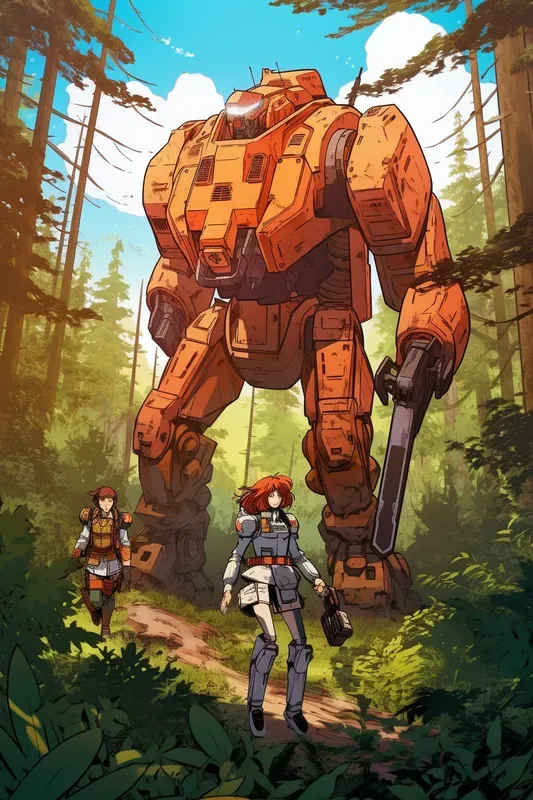 Battletech Anime Poster Customizable Midjourney Prompt | PromptBase