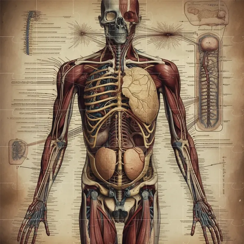 Human Anatomy Digital Art Illustrations Midjourney Prompt | PromptBase