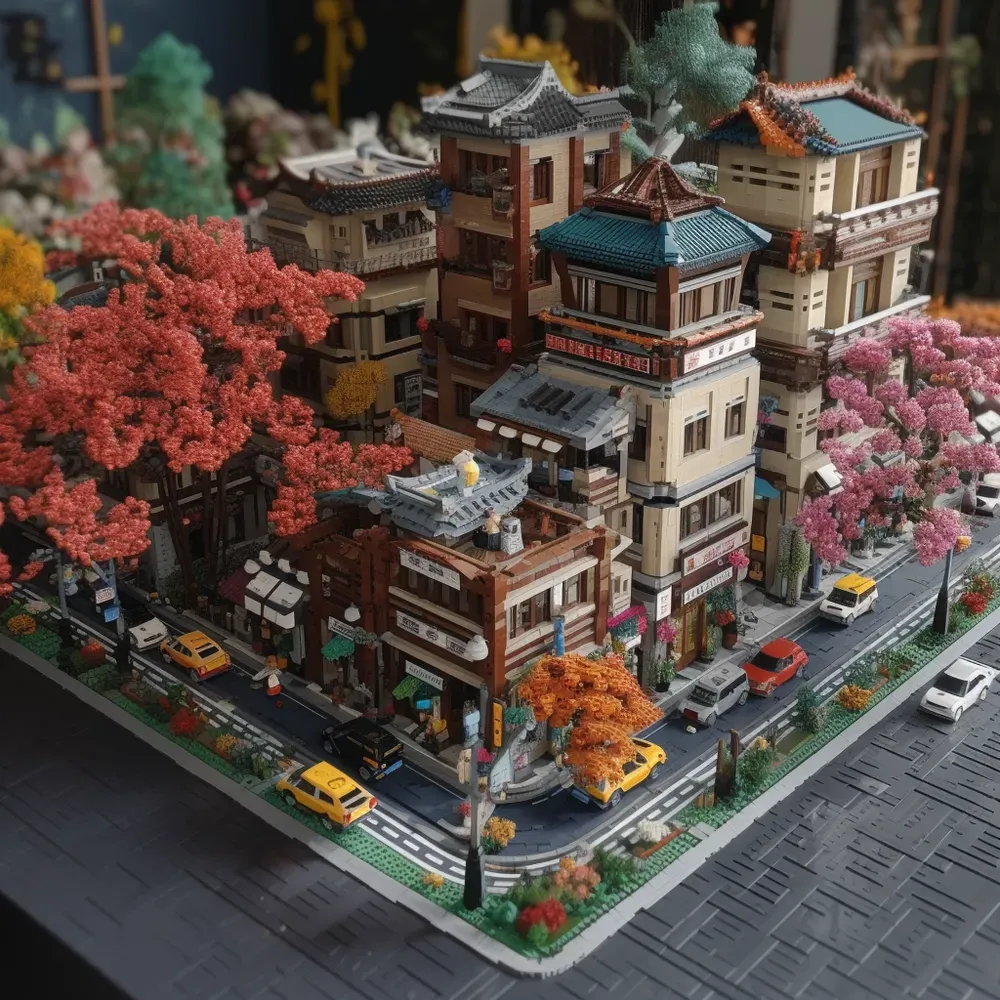 Realistic Miniature Lego Cities Midjourney Prompt | PromptBase