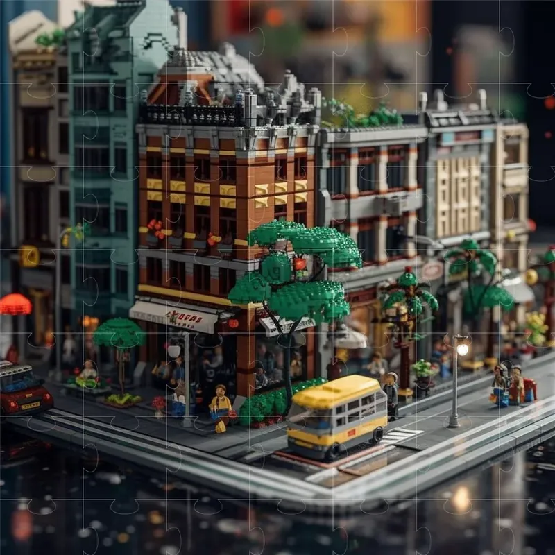 Realistic Miniature Lego Cities Midjourney Prompt | PromptBase