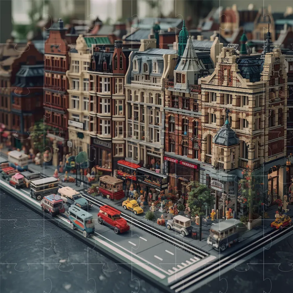 Realistic Miniature Lego Cities Midjourney Prompt | PromptBase