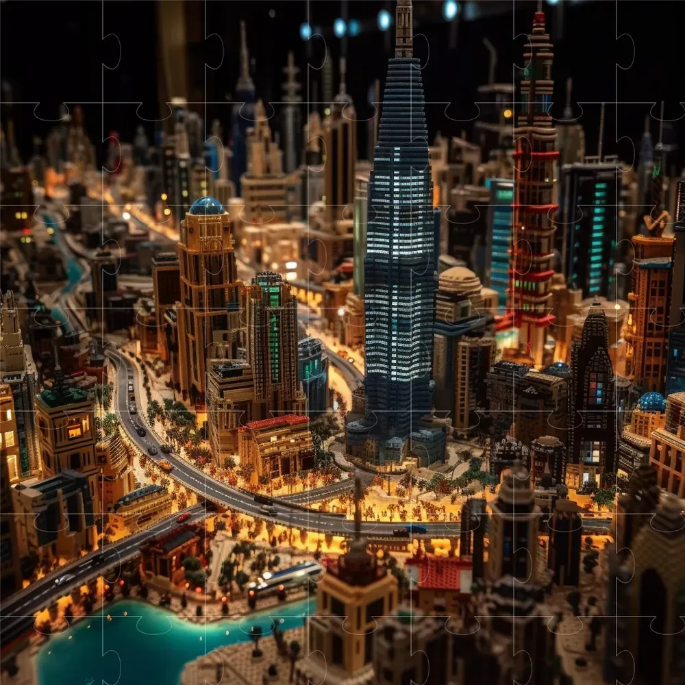 Realistic Miniature Lego Cities Midjourney Prompt | PromptBase