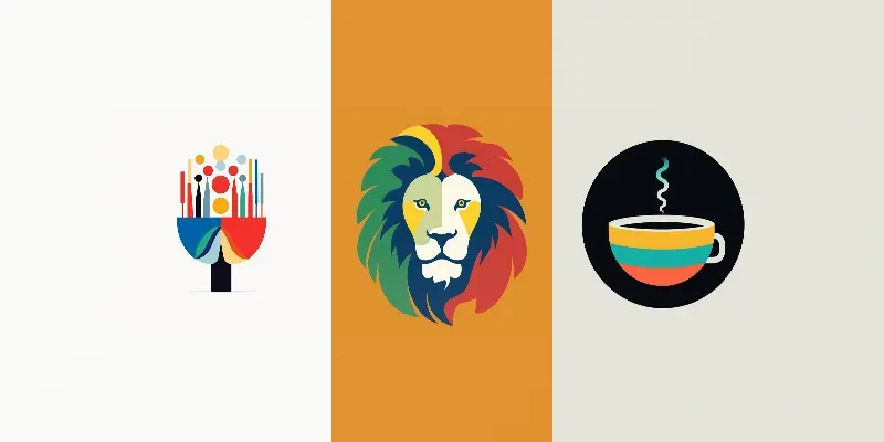 Minimalist Colourful Sleek Logos Midjourney Prompt | PromptBase