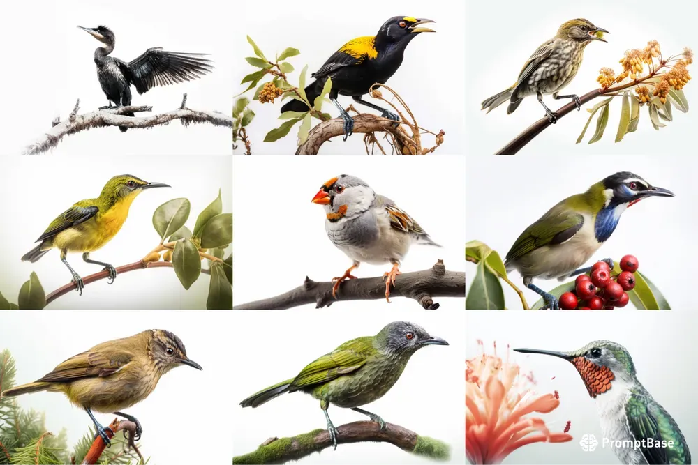 High Key Bird Photographs Midjourney Prompt | PromptBase