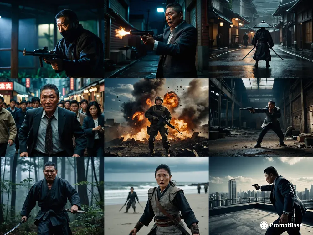 Cinematic Shots Of Asian Action Scenes Leonardo Ai Prompt | PromptBase