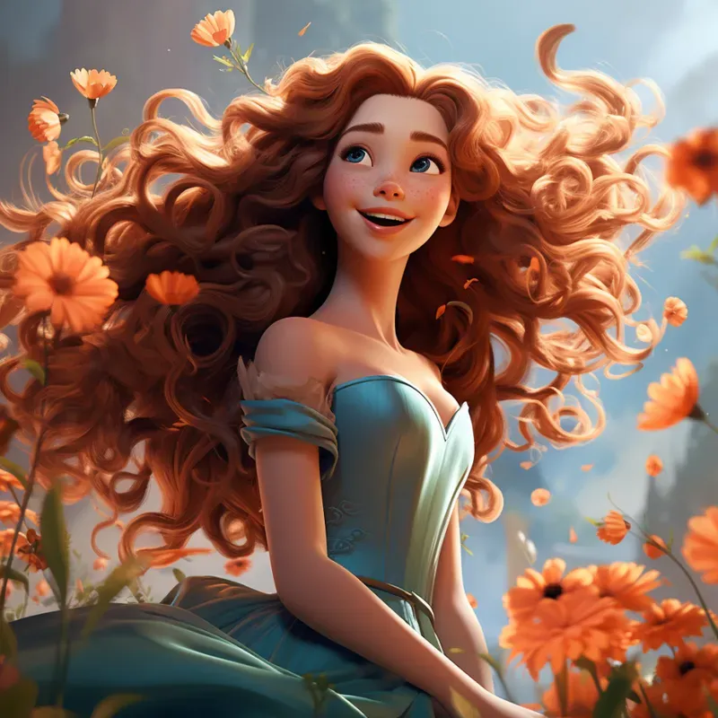 Disney Princess Illustrations Midjourney Prompt | PromptBase