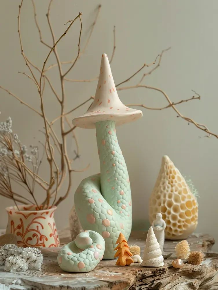 Minimalist Setups Clay Art Midjourney Prompt | PromptBase