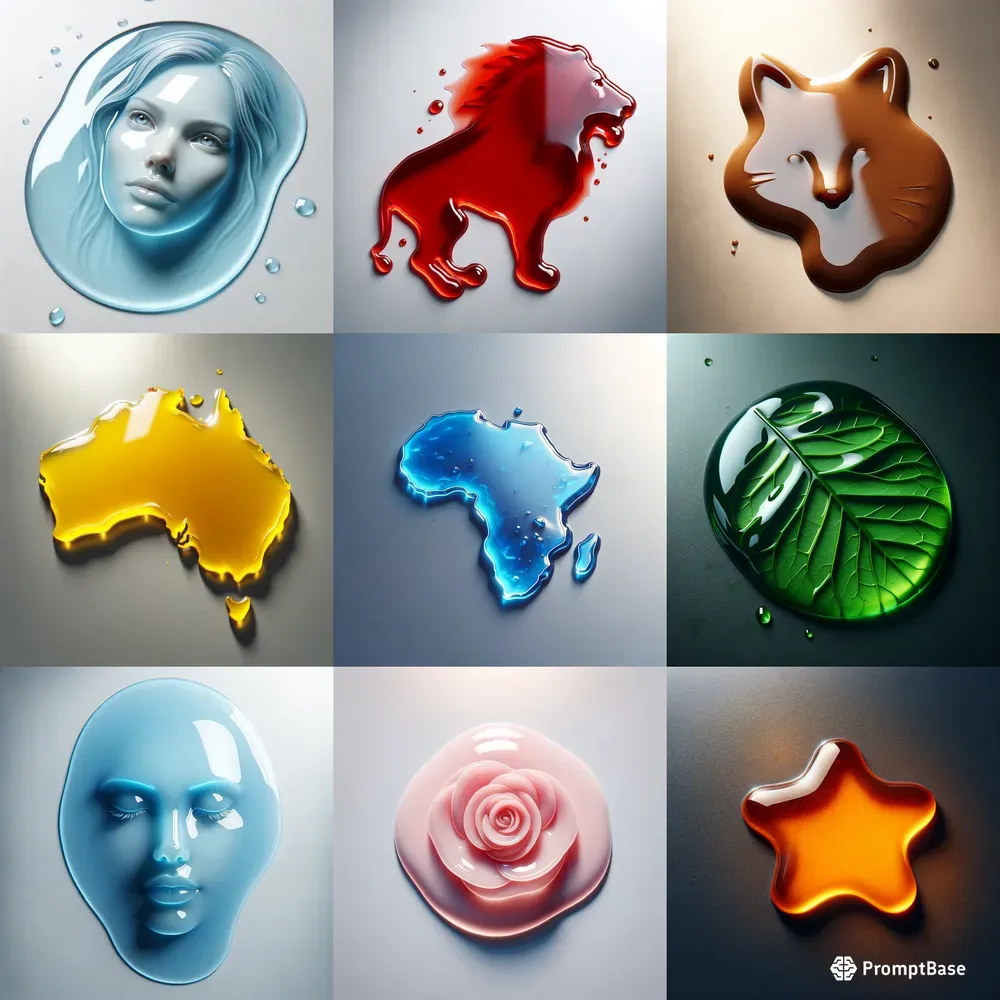 Liquid Puddle Shapes DALL·E Prompt | PromptBase