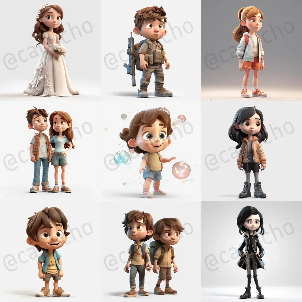 Character Pixar Style Prototypes Midjourney Prompt | PromptBase