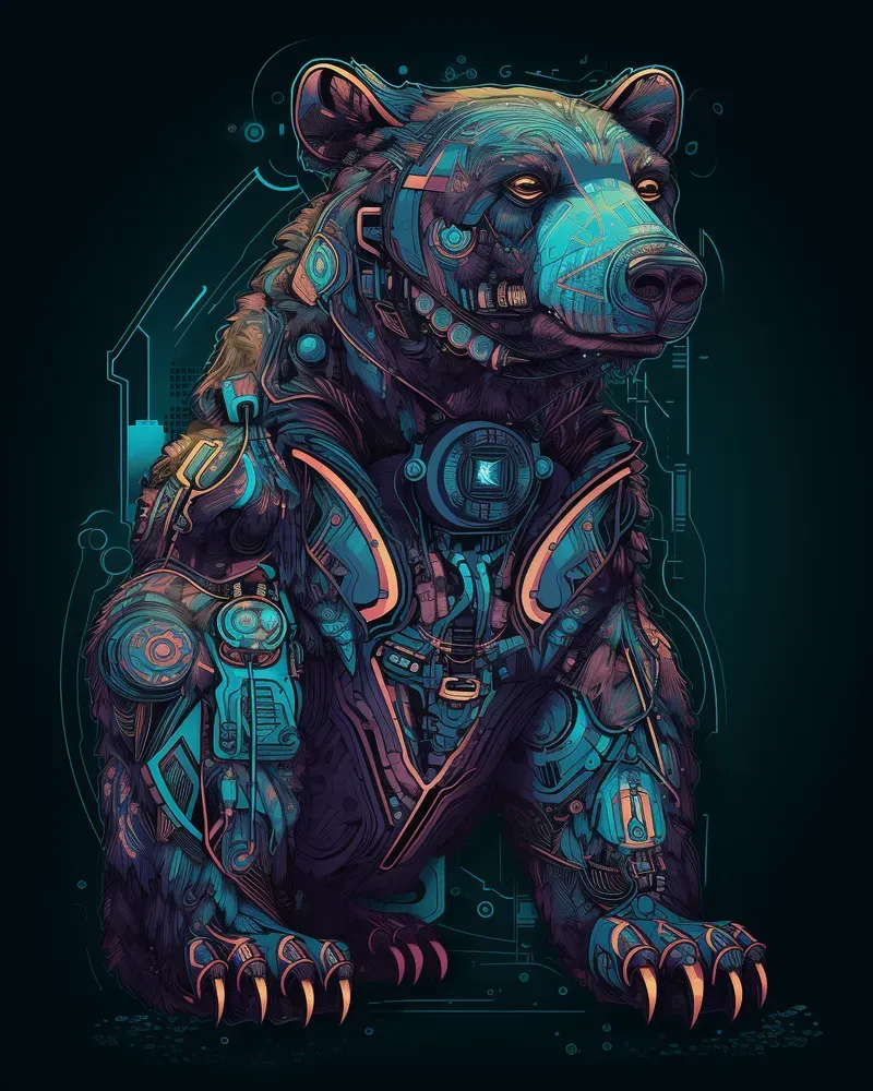 Detailed Neon Cyborg Hybrids Midjourney Prompt | PromptBase