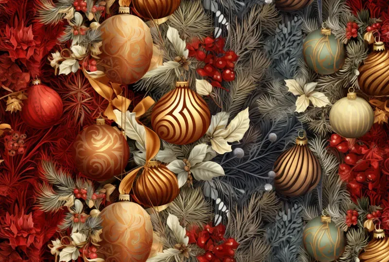 Awesome 3D Christmas Patterns Midjourney Prompt | PromptBase
