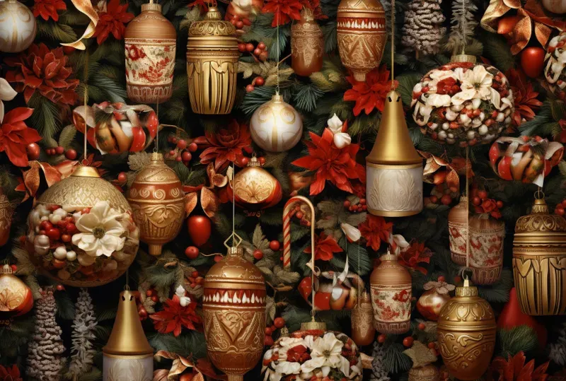 Awesome 3D Christmas Patterns Midjourney Prompt | PromptBase