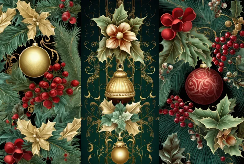 Awesome 3D Christmas Patterns Midjourney Prompt | PromptBase