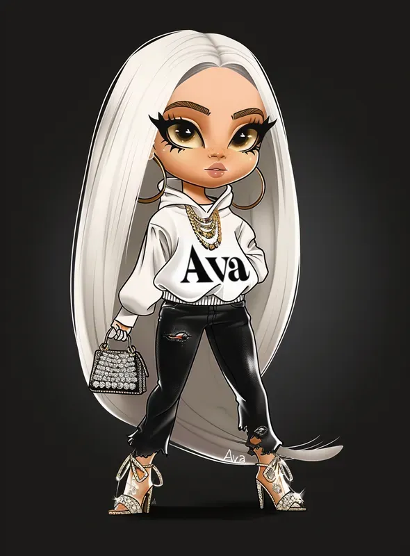 Chibi Style Cute 3D Avatar With Names Midjourney Prompt | PromptBase