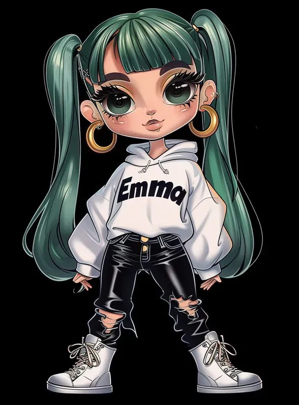 Chibi Style Cute 3D Avatar With Names Midjourney Prompt | PromptBase