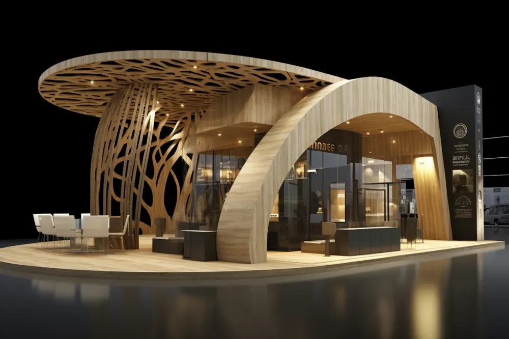 Exhibition Stand Designs Booth Designs Midjourney Prompt | PromptBase