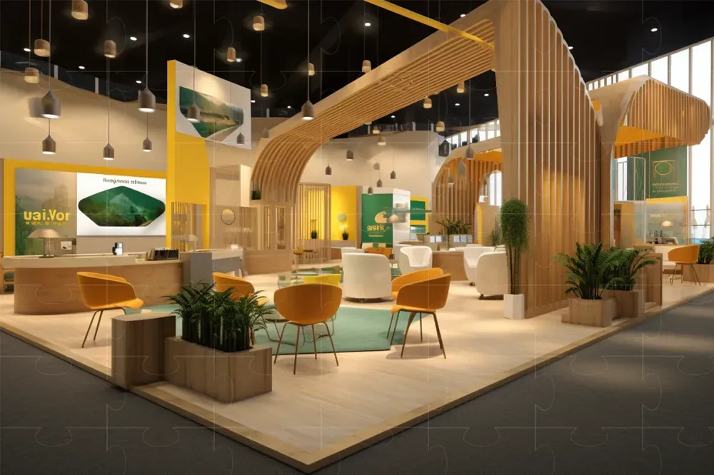 Exhibition Stand Designs Booth Designs Midjourney Prompt | PromptBase