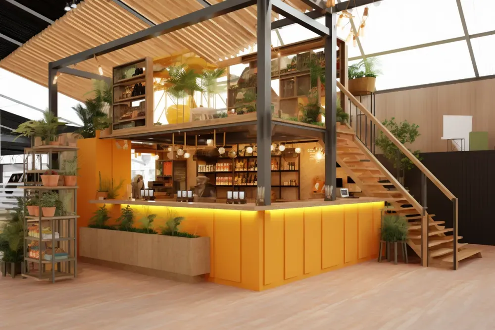 Exhibition Stand Designs Booth Designs Midjourney Prompt | PromptBase