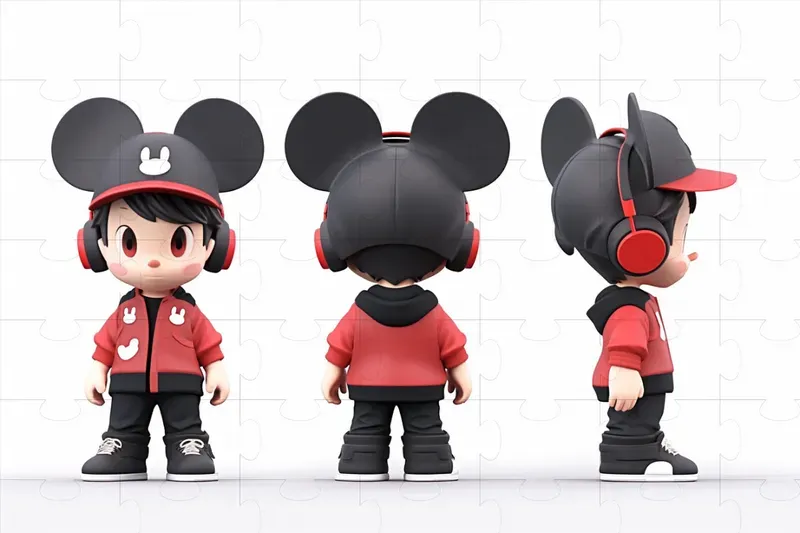 Character Pro Ip Design 3 Views Midjourney Prompt | PromptBase