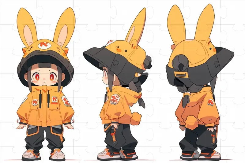 Character Pro Ip Design 3 Views Midjourney Prompt | PromptBase