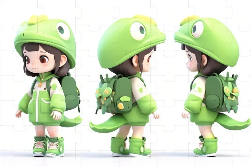 Character Pro Ip Design 3 Views Midjourney Prompt | PromptBase