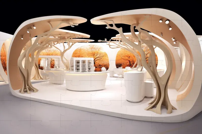 Grand Exhibition Stand Designs Booths Midjourney Prompt | PromptBase