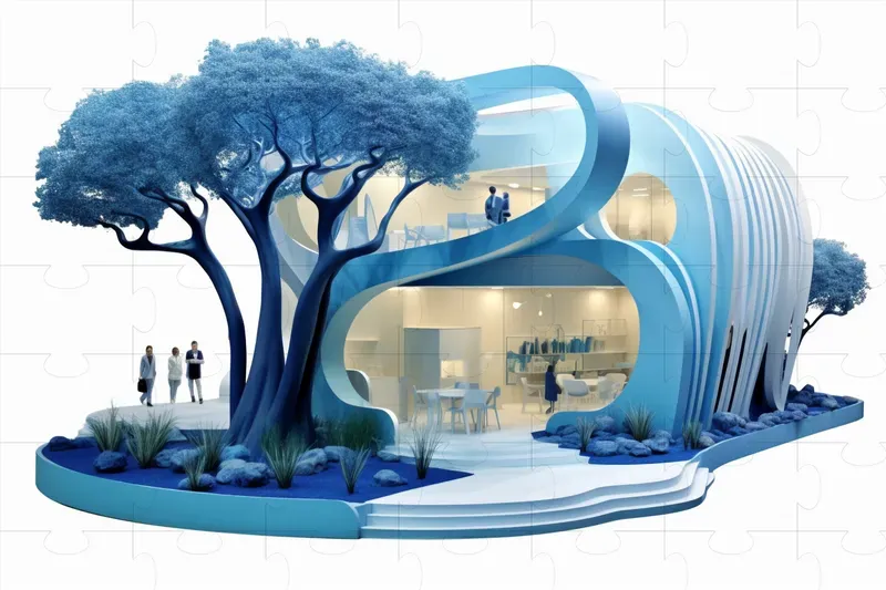 Grand Exhibition Stand Designs Booths Midjourney Prompt | PromptBase