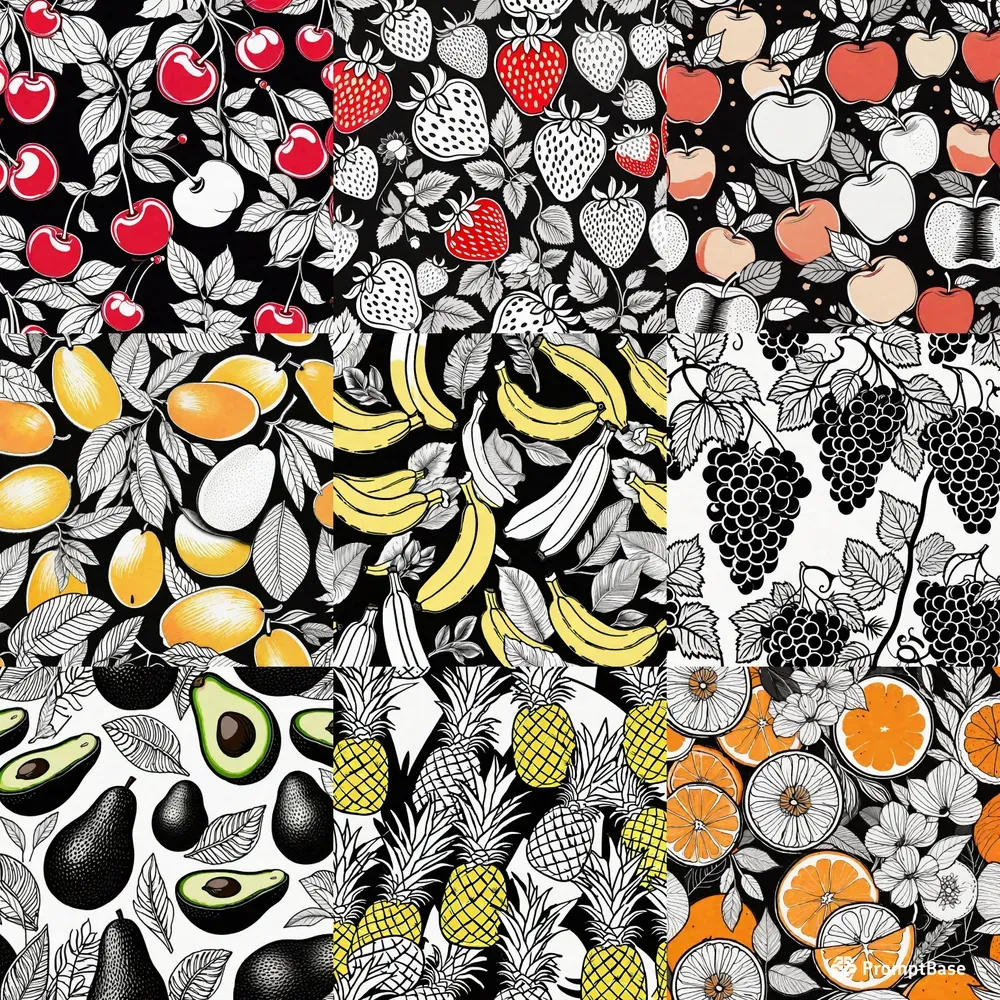 Fruit Pattern Wallpapers Stable Diffusion Prompt | PromptBase