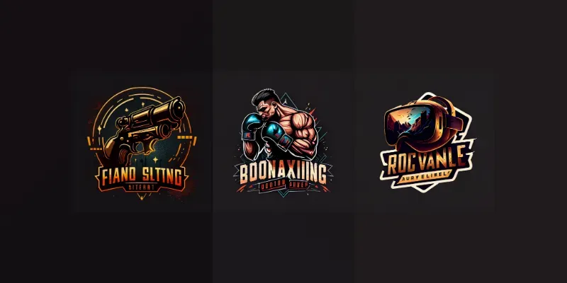 Trendy Editorial Game Design Logos Midjourney Prompt | PromptBase