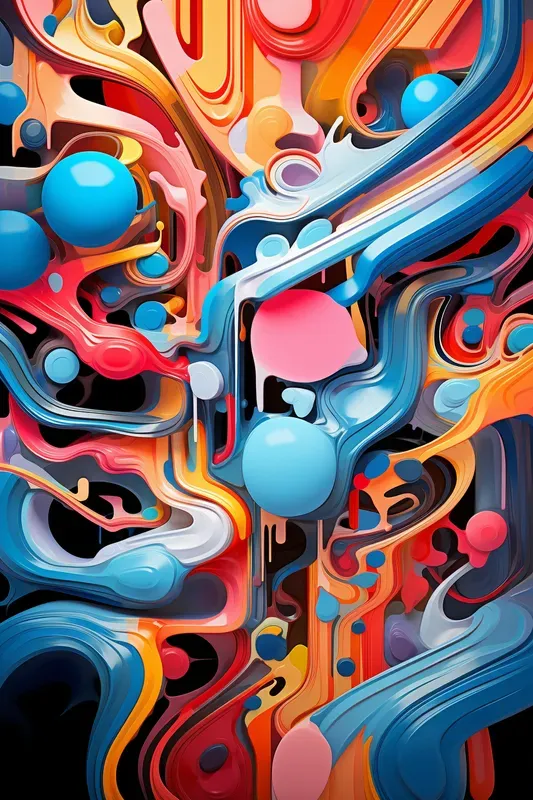 Dynamic Abstration Colors And Lines Ins Midjourney Prompt | PromptBase