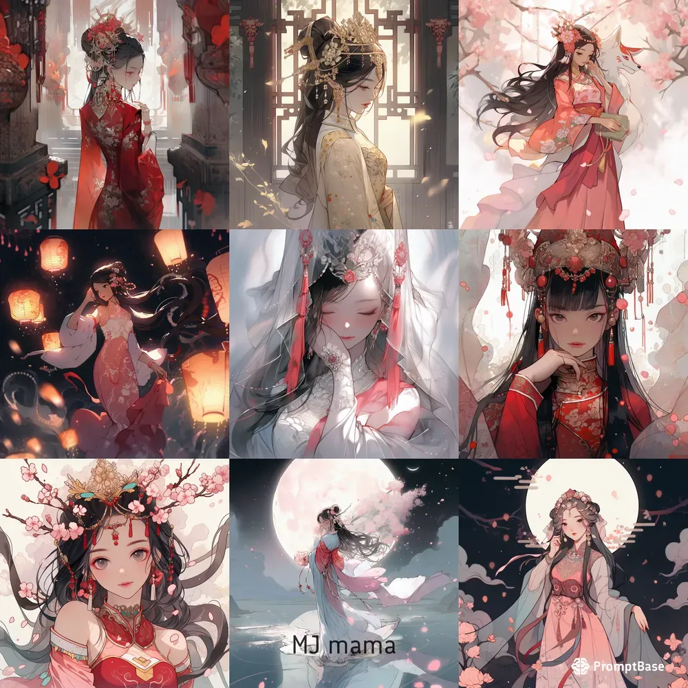 Traditional Chinese Anime Icons Midjourney Prompt | PromptBase
