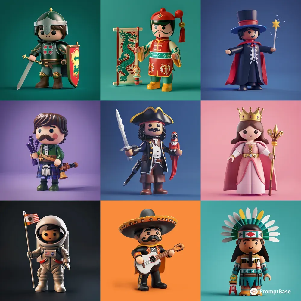 Playmobil Characters Midjourney Prompt | PromptBase