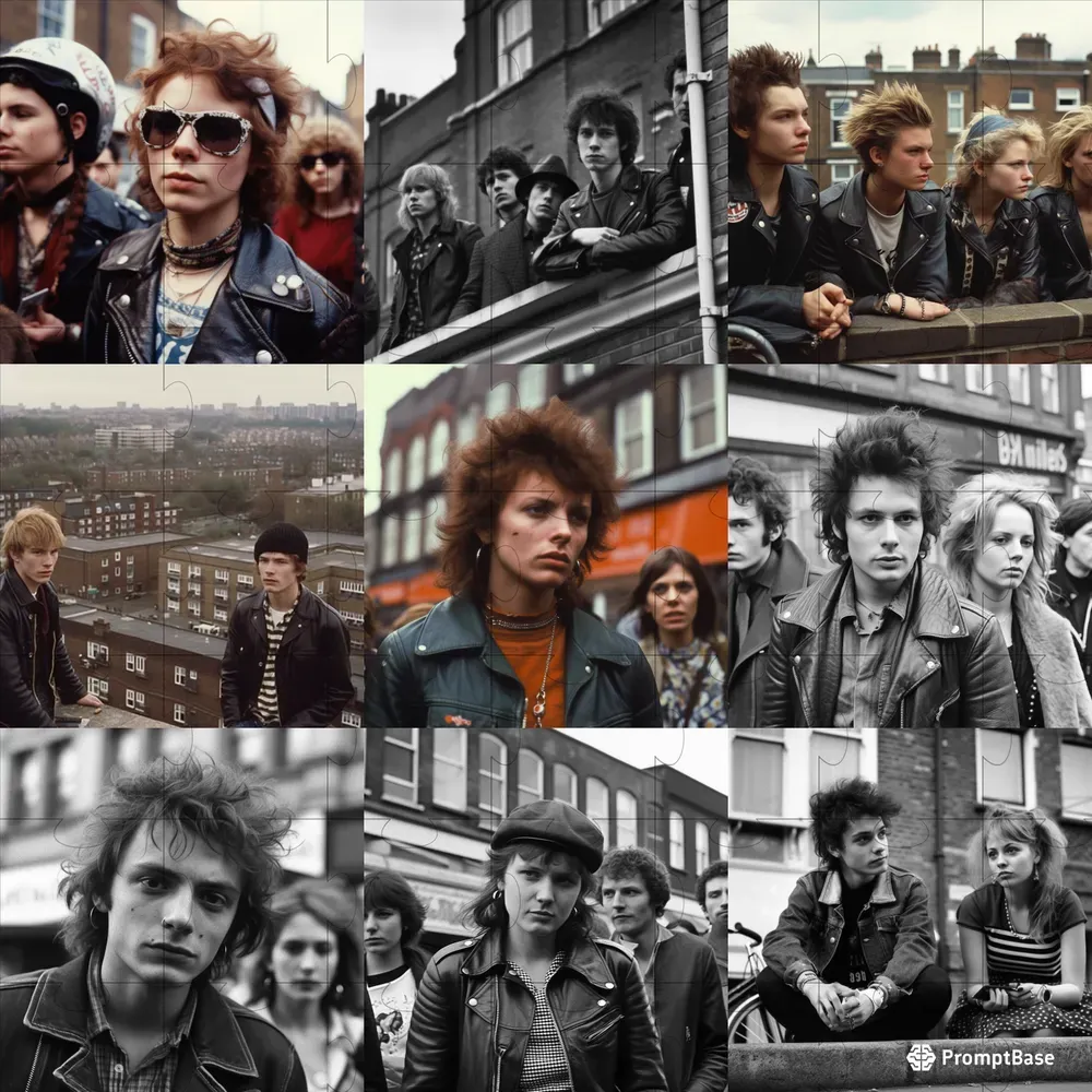 1970s British Punk Street Photography Midjourney Prompt | PromptBase