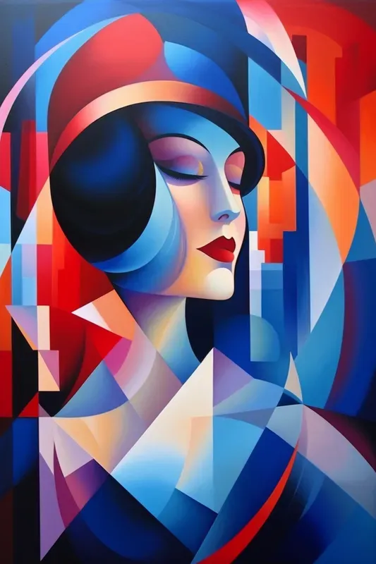 Geometric Surrealism Painting Scenes Midjourney Prompt | PromptBase