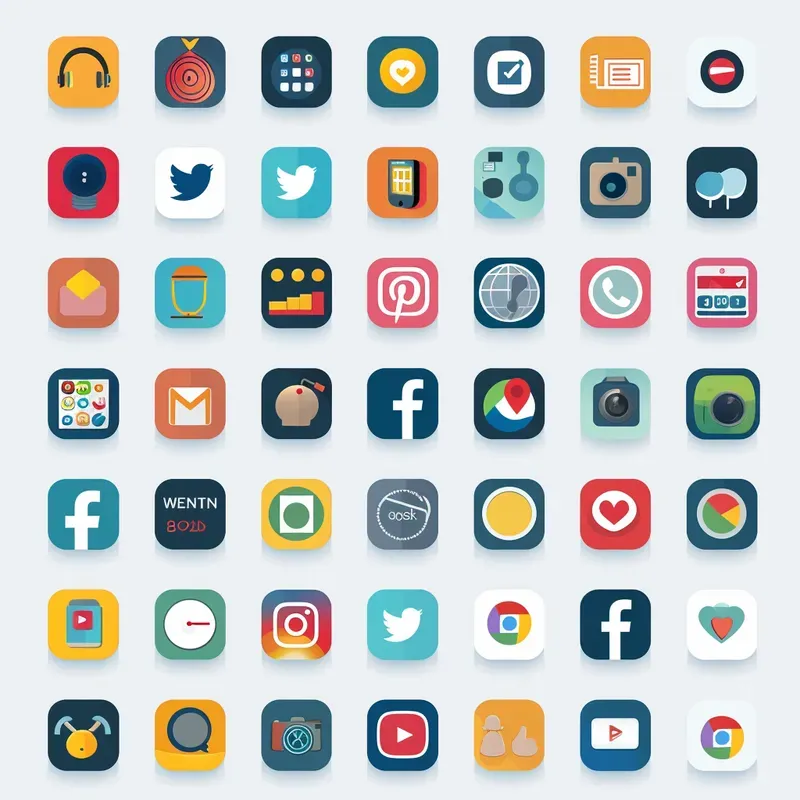 Icons For Mobile Apps Midjourney Prompt | PromptBase