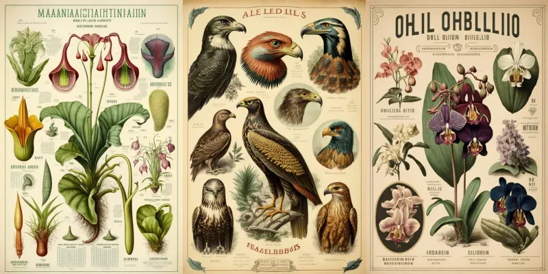 Vintage Scientific Illustrations Posters Midjourney Prompt | PromptBase