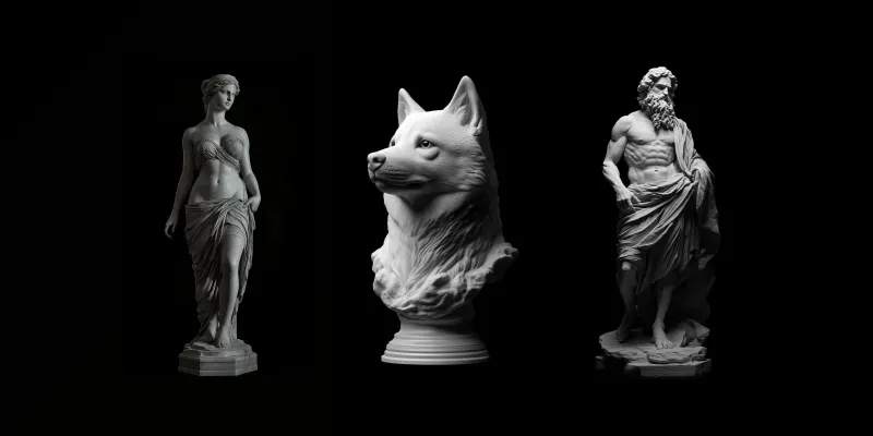 Ancient Greek 3d Sculpture Prompts For M Generator App | PromptBase